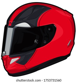 Illustration Red Helmet Vector Style Stock Vector (Royalty Free ...