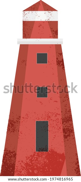 Illustration Red Lighthouse Splash Texture Stock Vector (Royalty Free ...