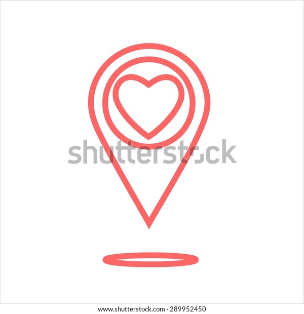 Illustration Red Navigation Marker Shadow Vector Stock Vector (Royalty ...