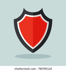 Illustration Red Shield Icon Concept Stock Vector (Royalty Free) 784785124