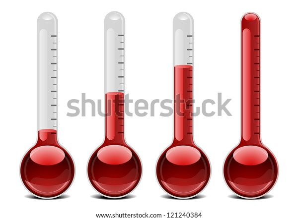 Illustration Red Thermometers Different Levels Stock Vector (Royalty ... Illustration Red Thermometers Different Levels Stock Vector (Royalty ...