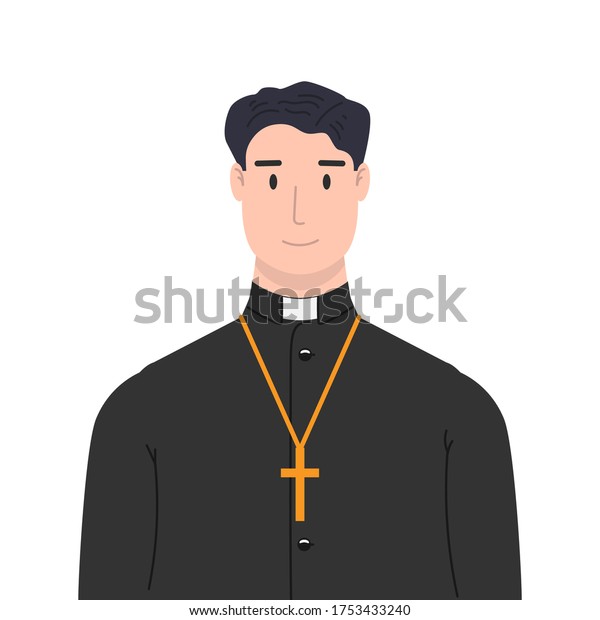 Illustration Religious Priest Design Element Poster Stock Vector ...