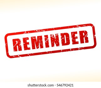 Illustration Reminder Text Stock Vector (Royalty Free) 546792421 ...