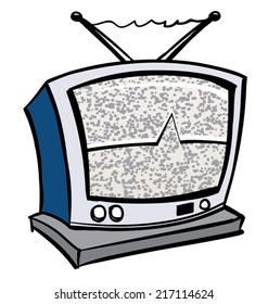 Illustration Retro Television Static Stock Vector (Royalty Free ...