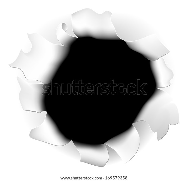 Illustration Ripped Hole White Background Paper Stock Vector (Royalty ...