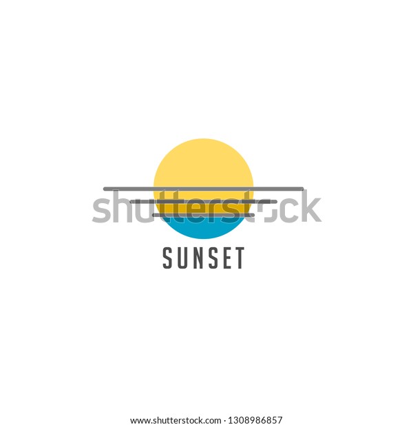 Illustration Rising Sun Stock Vector (Royalty Free) 1308986857 ...