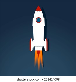 Rocket Taking Off Symbol Stock Vector (Royalty Free) 1250160838