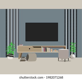 Illustration Room Vector Art Design Stock Vector (Royalty Free ...