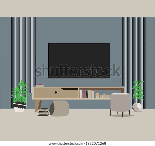 Illustration Room Vector Art Design Stock Vector (Royalty Free ...