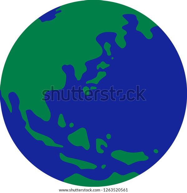 Illustration Round Earth Stock Vector (Royalty Free) 1263520561