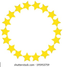 Illustration Round Star Template On White Stock Vector (Royalty Free ...