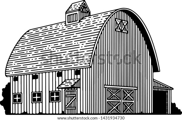Illustration Roundroof Barn Stock Vector (Royalty Free) 1431934730 ...