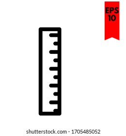 Illustration Ruler Flat Icon Stock Vector (Royalty Free) 1705485052 ...