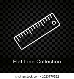 Illustration Ruler Icon On Checkered Background Stock Vector (Royalty ...