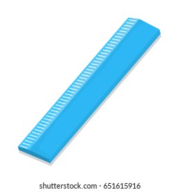 Blue School Ruler Isolated On White Stock Photo 135464672 | Shutterstock