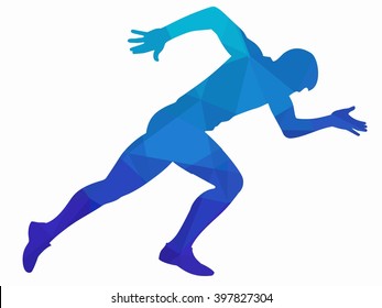 Illustration Runner Color Drawing White Background: เวกเตอร์สต็อก (ปลอด ...