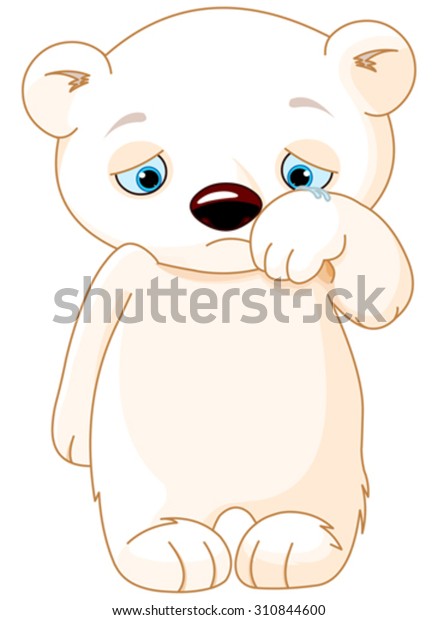 Illustration Sad Polar Bear Stock Vector (Royalty Free) 310844600 ...