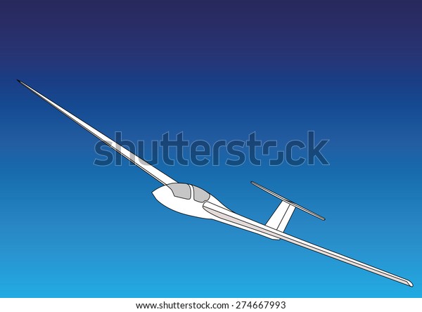 Illustration Sailplane Stock Vector (Royalty Free) 274667993 | Shutterstock