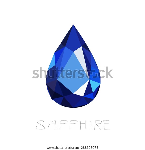 Illustration Sapphire On White Background Stock Vector (Royalty Free ...