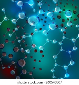 Blue Molecule Structure Background Cells Biological Stock Illustration ...