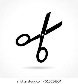 Illustration Scissors Icon On White Background Stock Vector (Royalty ...