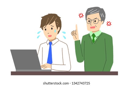 Illustration Scolded Man Stock Vector (Royalty Free) 1342743725 ...