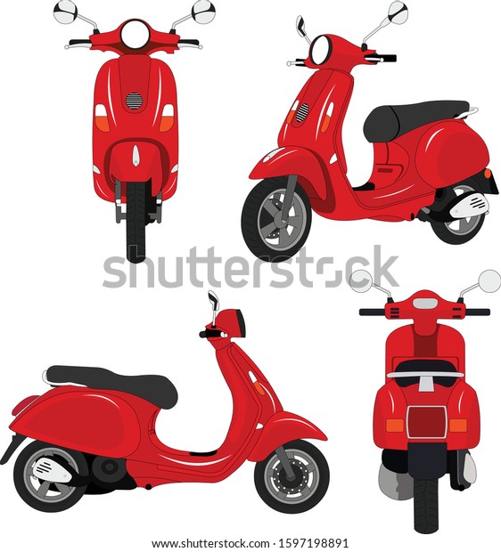 Illustration Scooter Model Sheet Vector Stock Vector (Royalty Free ...