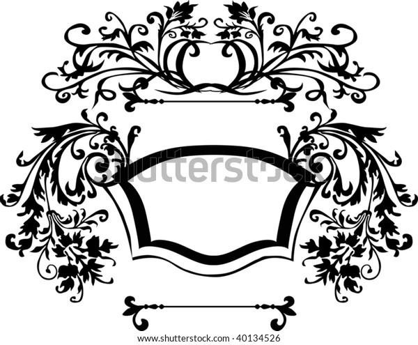 Illustration Scroll Curls On White Background Stock Vector (Royalty ...