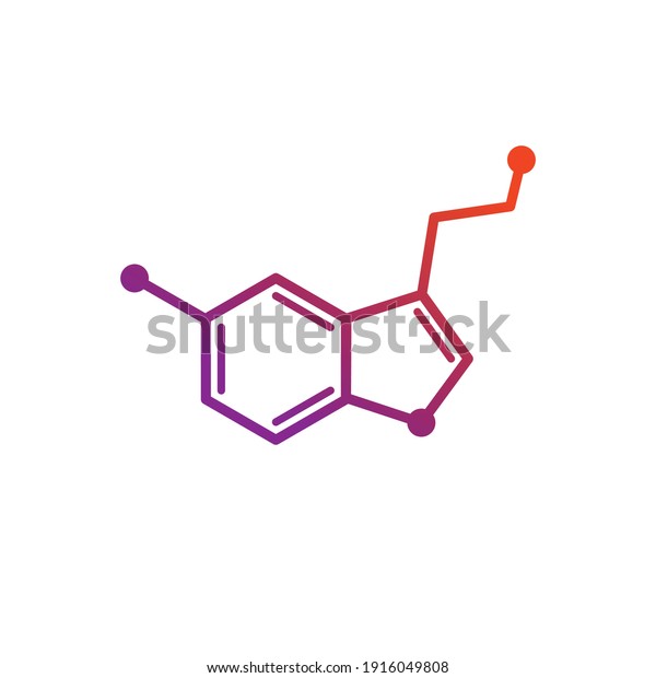 Illustration Serotonin Model Stock Vector (Royalty Free) 1916049808 ...