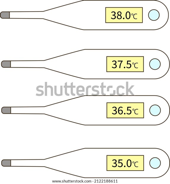 Illustration Set By Body Temperature Simple Stock Vector (Royalty Free ...