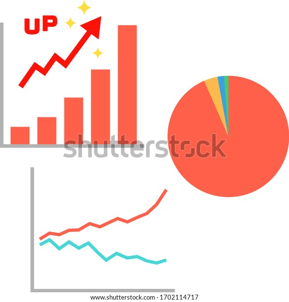 Illustration Set Cute Simple Graphs Stock Vector (Royalty Free ...