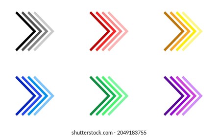 Illustration Set Different Arrow Colors Bullet Stock Vector (Royalty ...