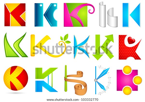 Illustration Set Different Colorful Logo Icon Stock Vector (Royalty ...