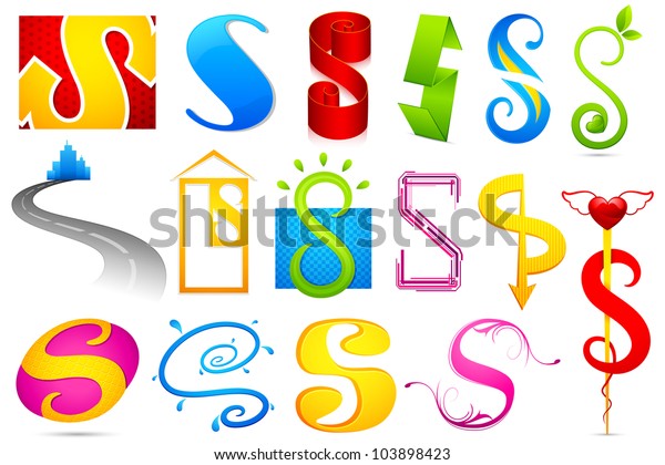 Illustration Set Different Colorful Logo Icon Stock Vector (Royalty ...
