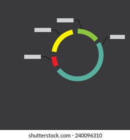 Illustration Set Different Doughnut Chart On Stock Vector (Royalty Free ...