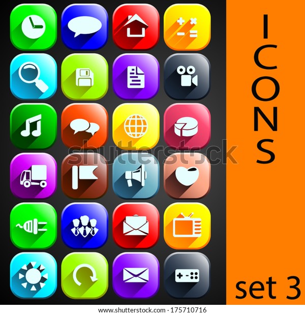 Illustration Set Different Icons Anything Each Stock Vector (Royalty ...