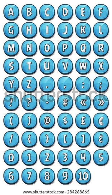 Illustration Set Funny Abc Alphabet Letters Stock Vector (Royalty Free ...