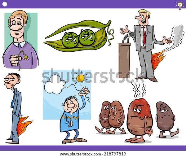 Illustration Set Humorous Cartoon Vector Concepts Stock Vector (Royalty ...