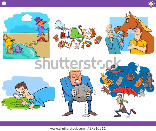 Illustration Set Humorous Cartoon Vector Concepts Stock Vector (Royalty ...