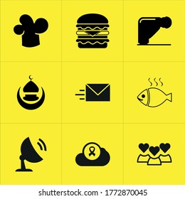 Illustration Set Mixed Icons Isolated On Stock Vector (Royalty Free ...