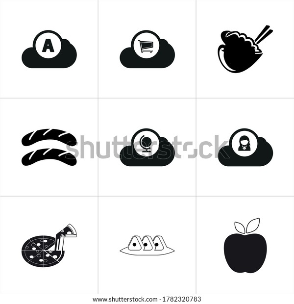 Illustration Set Mixed Icons Isolated On Stock Vector (Royalty Free ...