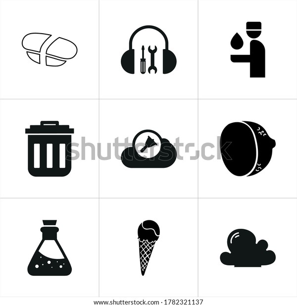 Illustration Set Mixed Icons Isolated On Stock Vector (Royalty Free ...