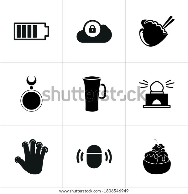 Illustration Set Mixed Icons Isolated On Stock Vector (Royalty Free ...