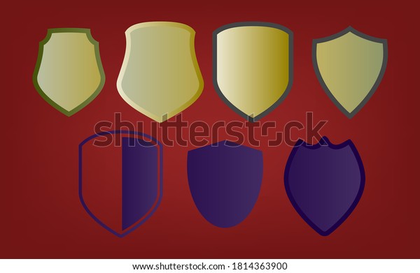 Illustration Set Shields Design Decoration Stock Vector (Royalty Free ...
