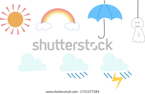Illustration Set Weather Icon Stock Vector (Royalty Free) 1725277384 ...