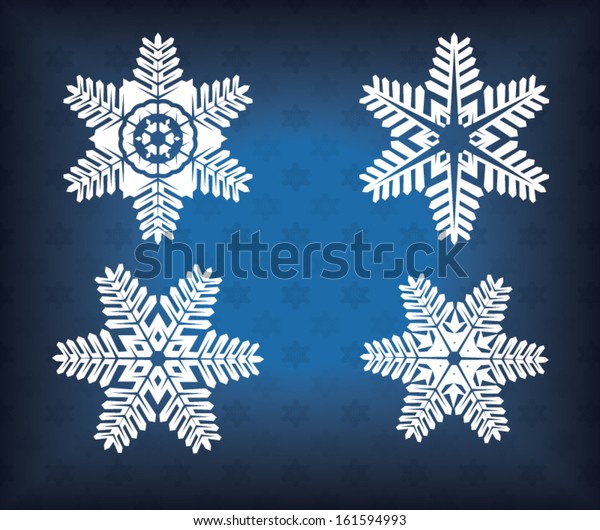 Illustration Several Snowflake Variations File Elements Stock Vector ...