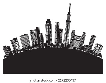 Illustration Shadow Cityscape Stock Vector (Royalty Free) 2172230437 ...