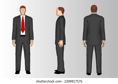 Illustration Shape Businessman Stock Vector (Royalty Free) 1209817576 ...