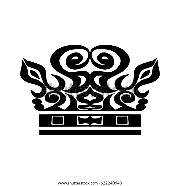 Illustration Shape Crown Tattoo Design Element Stock Vector (Royalty ...
