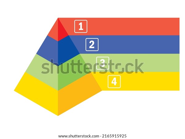 Illustration Shape Threedimensional Fourtiered Pyramid Infographics ...